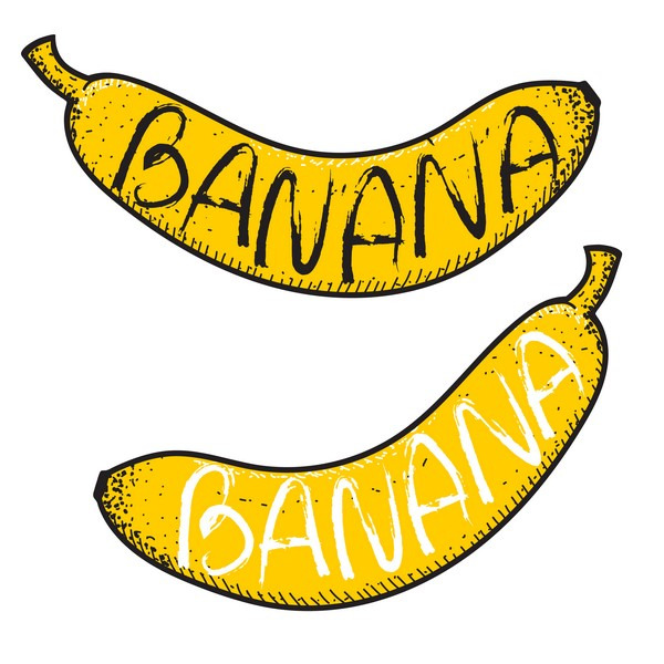 Set of 2 bananas, an Object Graphic by Modern vector