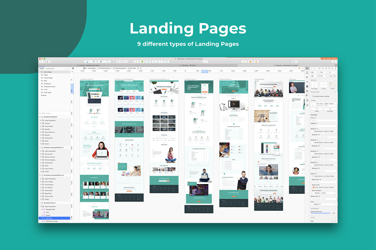 Education Multi-Purpose Template, a Landing Page Template by UI Design ...