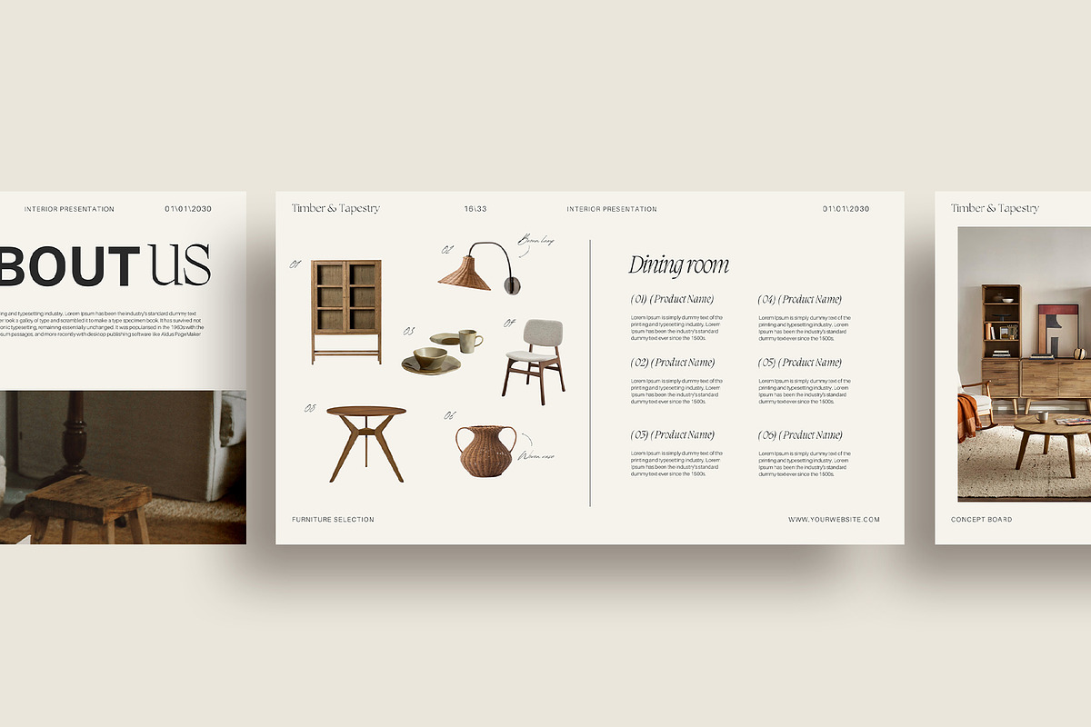 Interior Design Presentation Canva Template | Amare Creative