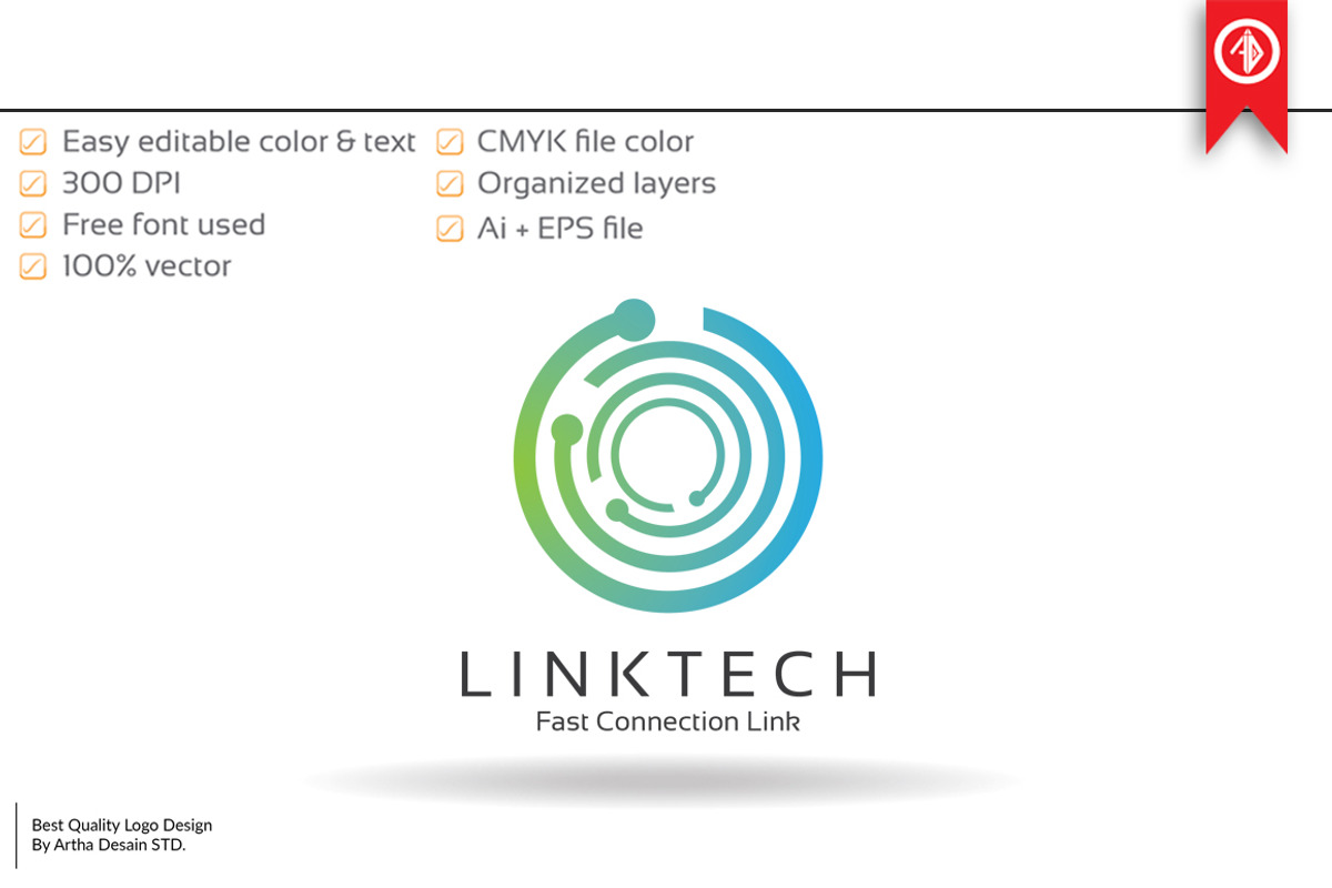 Link Technology Logo Template, a Branding & Logo Template by Artha Desain