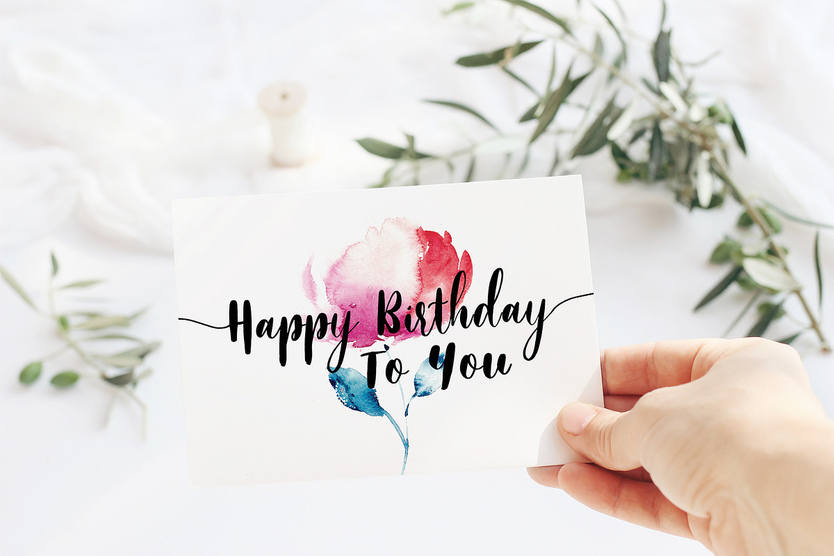 printable flower birthday card, a Card Template by TurquoiseDesign