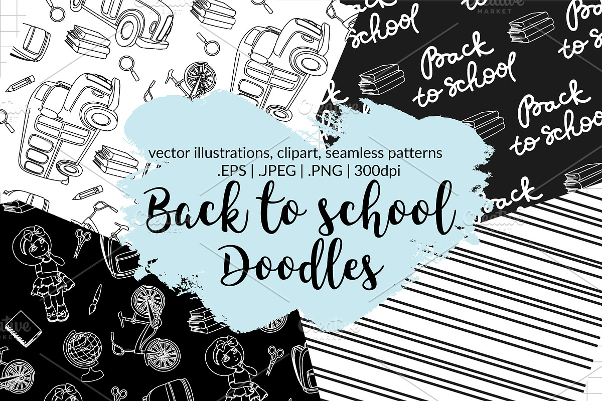 BACK TO SCHOOL DOODLES, a Decorative Illustration by FARAWAYKINGDOM