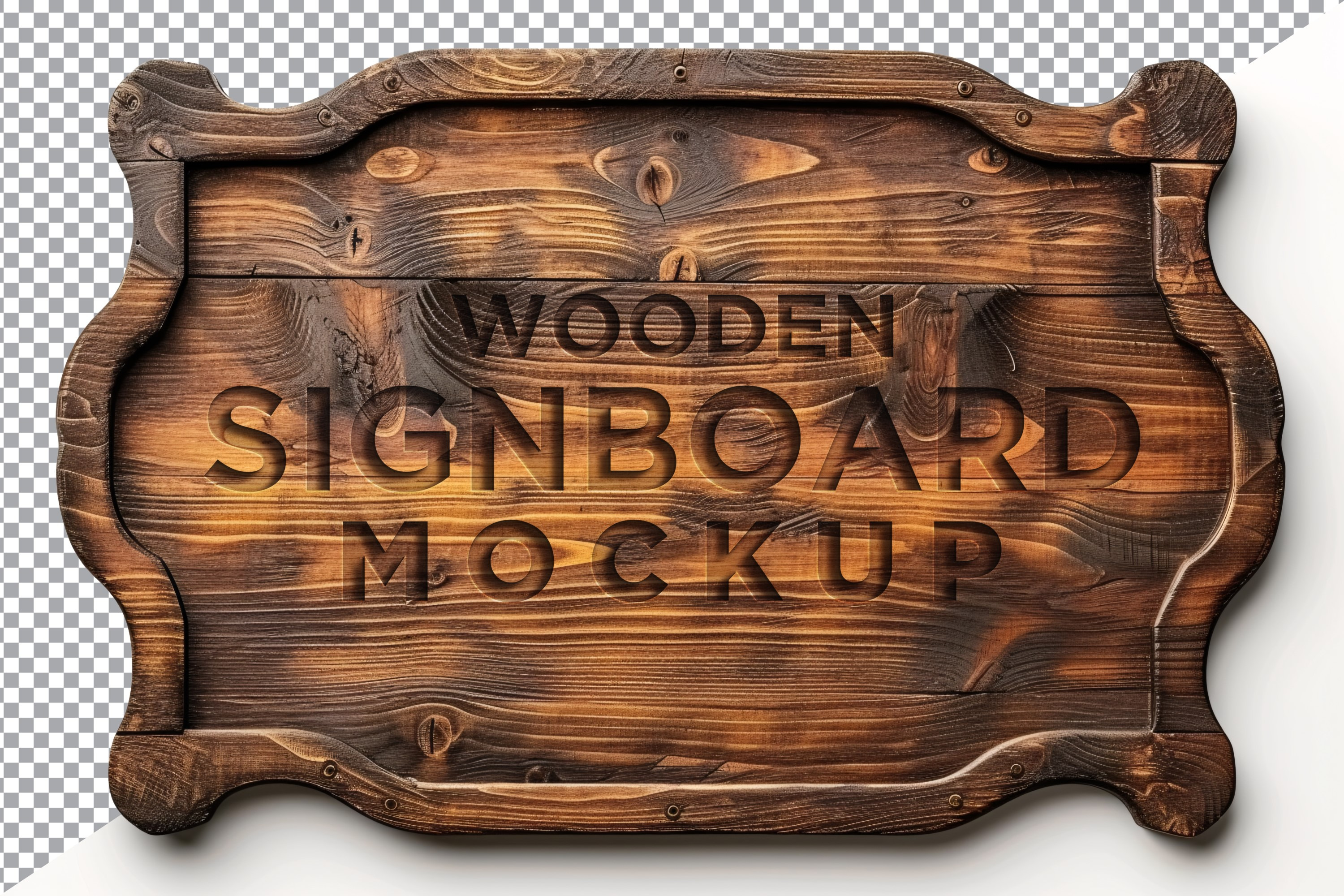 Vintage Wooden Signboard Mockup, an Advertising Mockup by shahsoft ...