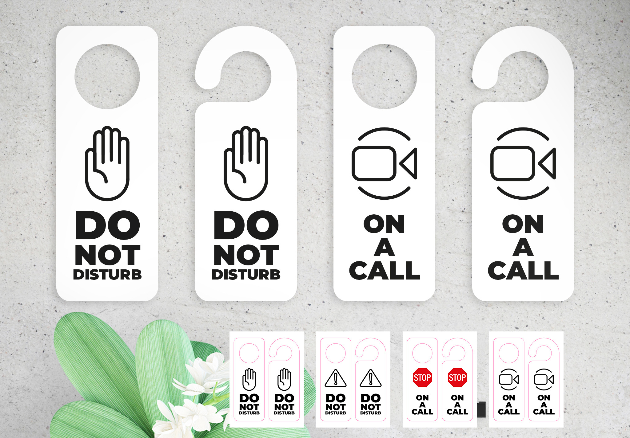 Printable Door Handle Hanger Sign, a Templates & Theme by McLittle Stock