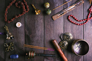 religious ritual instruments, a Background Photo by ndanko