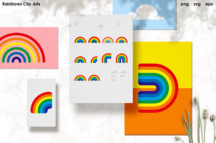 Rainbow Bunting Banner Clipart | Illustrations ~ Creative Market