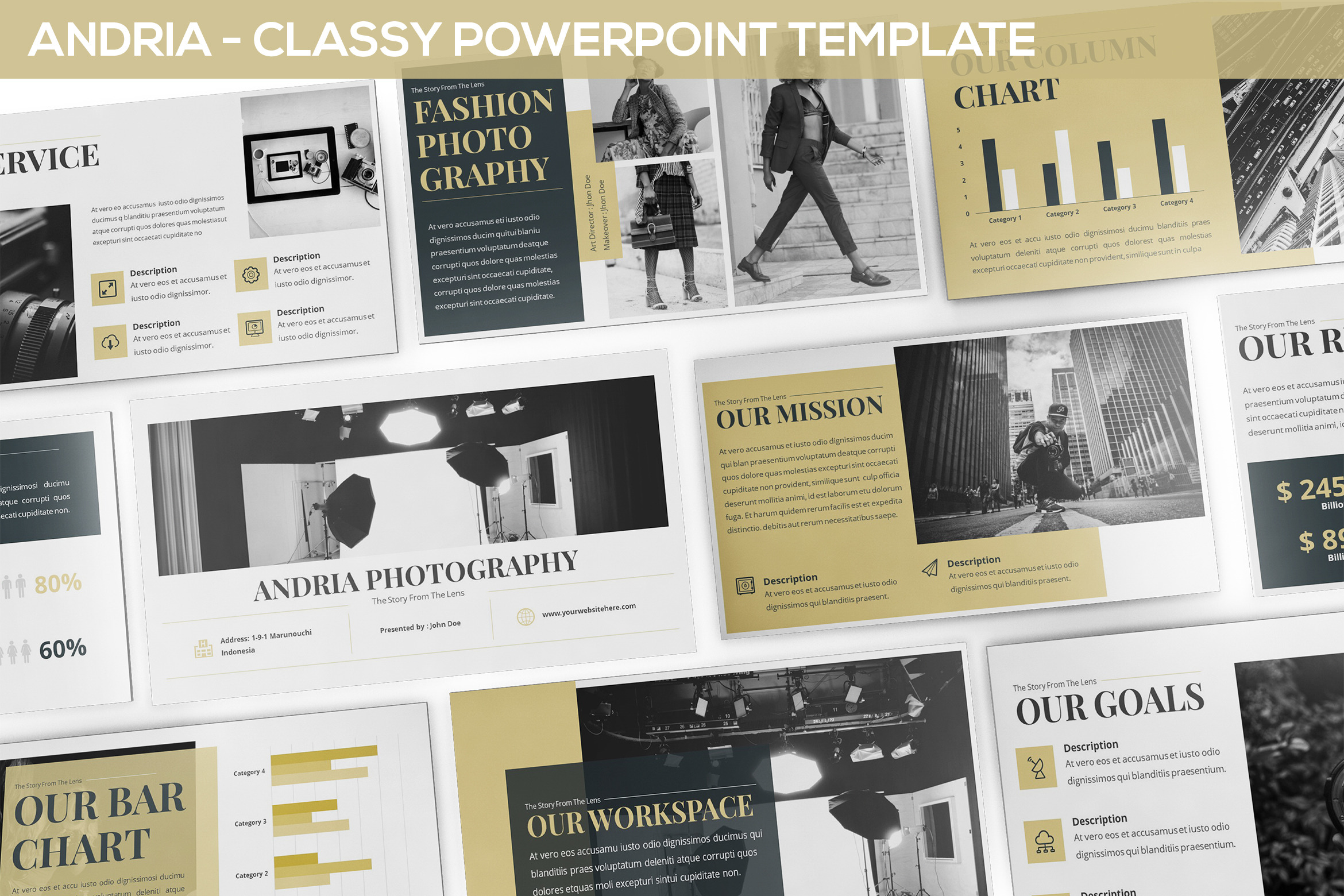 Andria - Classy Powerpoint Template, a Presentation Template by ...