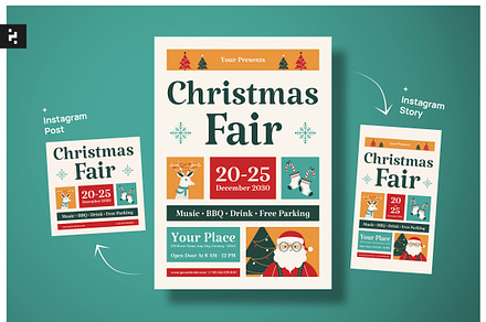 Christmas Santa Event Flyer | Flyer Templates ~ Creative Market