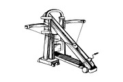 Ballista medieval weapon engraving vector, an Object Illustration by ...