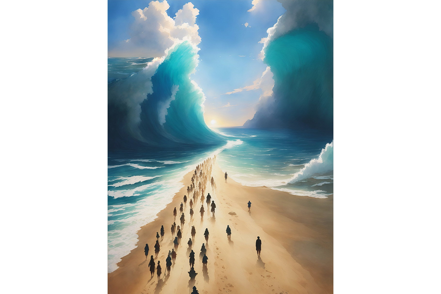Israelites Crossing The Red Sea | People Illustrations ~ Creative Market