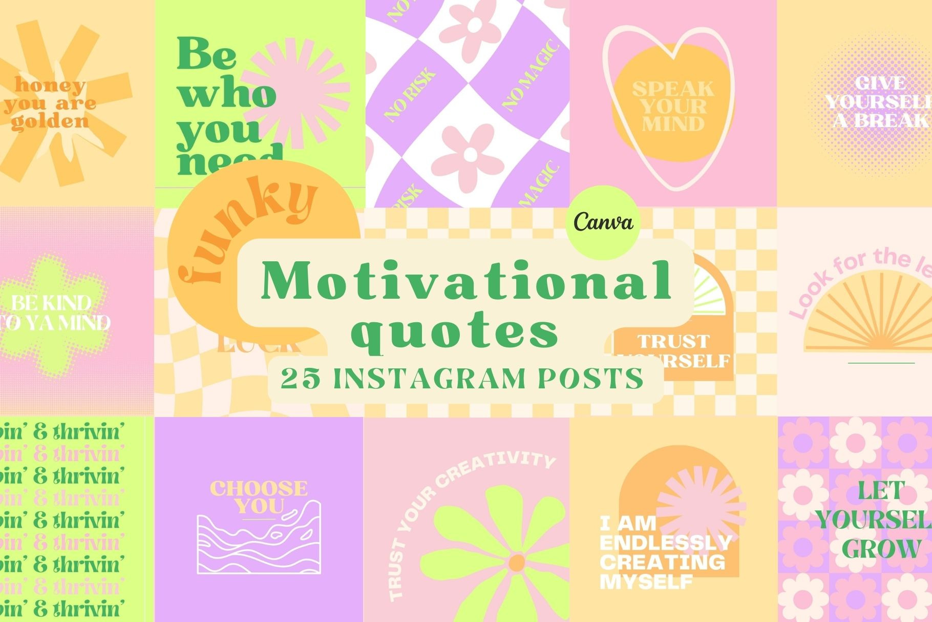 Funky Motivational Quotes Templates, a Social Media Template by ...