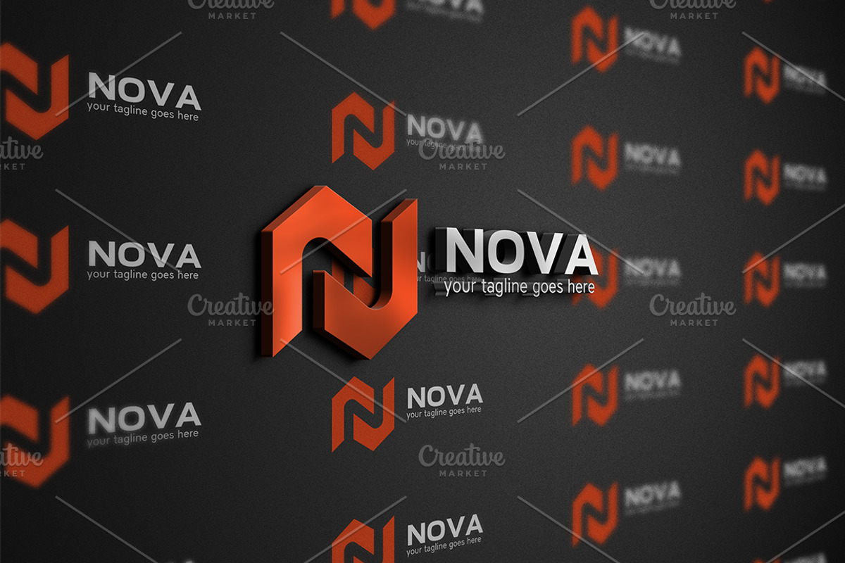 nova logo, a Branding & Logo Template by Indigo Graphic Shop