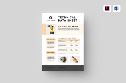 Technical Data Sheet, a Flyer Template by Leaflove