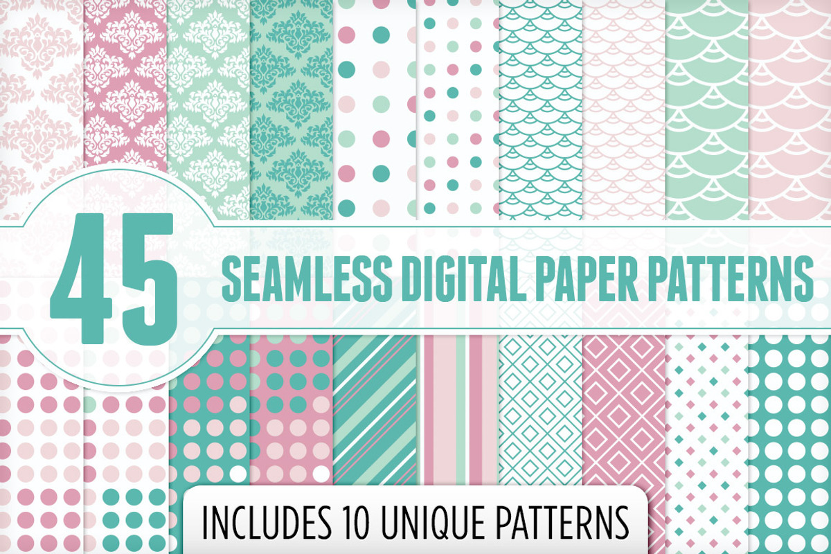 Seamless Digital Paper Patterns 1, a Pattern Graphic by Design Panoply ...