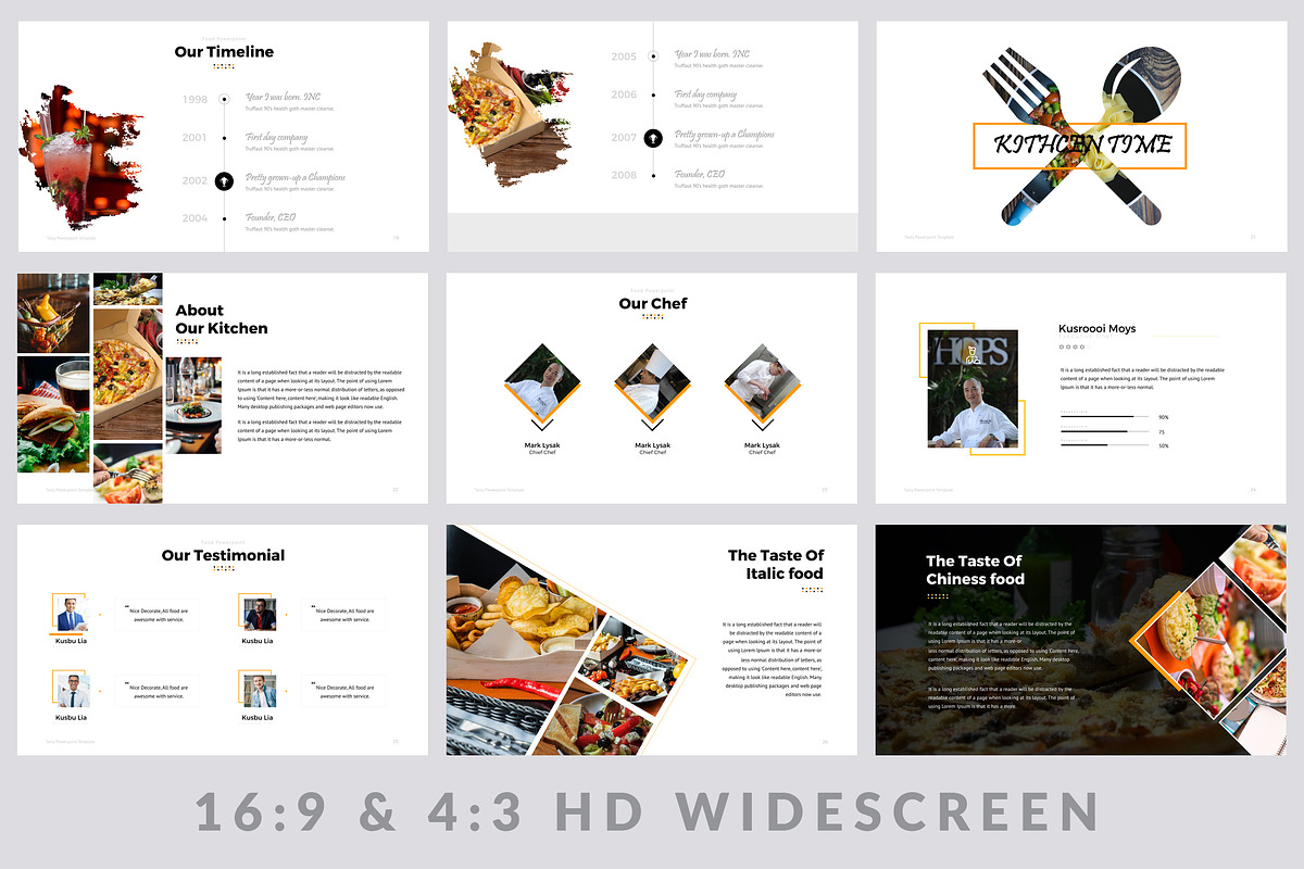 Tasty Food Powerpoint Template, a Presentation Template by ZAAS
