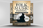 Folk Music Flyer Template, a Flyer Template by FlyerHeroes