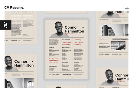 Swiss Resume CV | Resume Templates ~ Creative Market