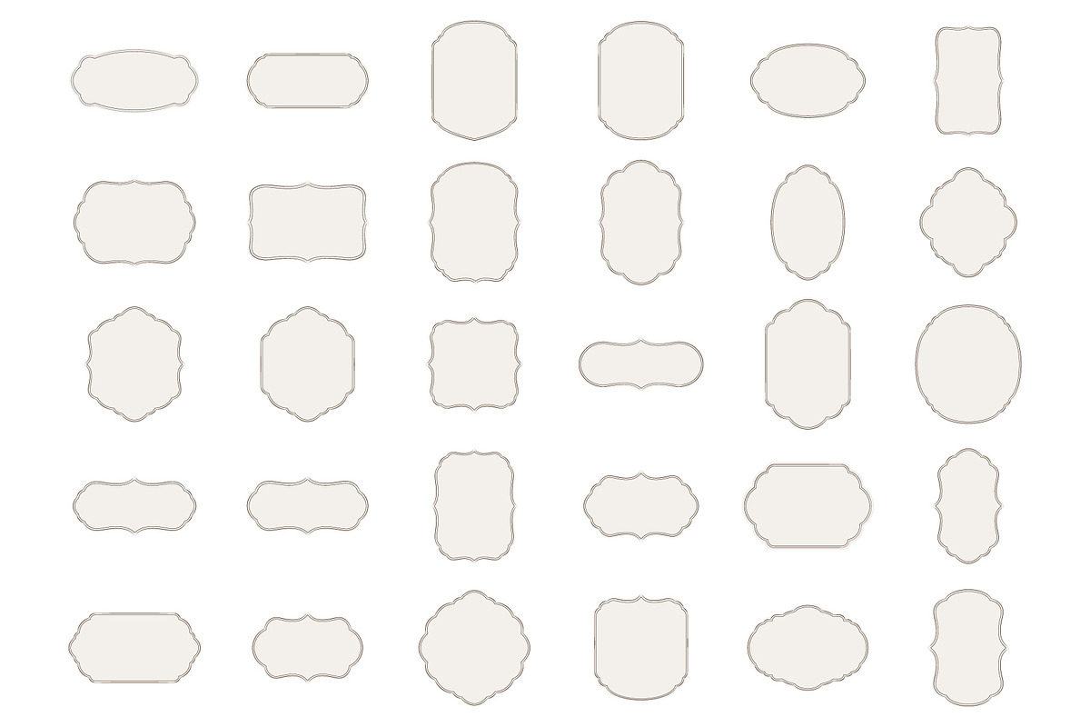 30 vintage elegant frame, svg bundle, an Illustration by Bloom21Art