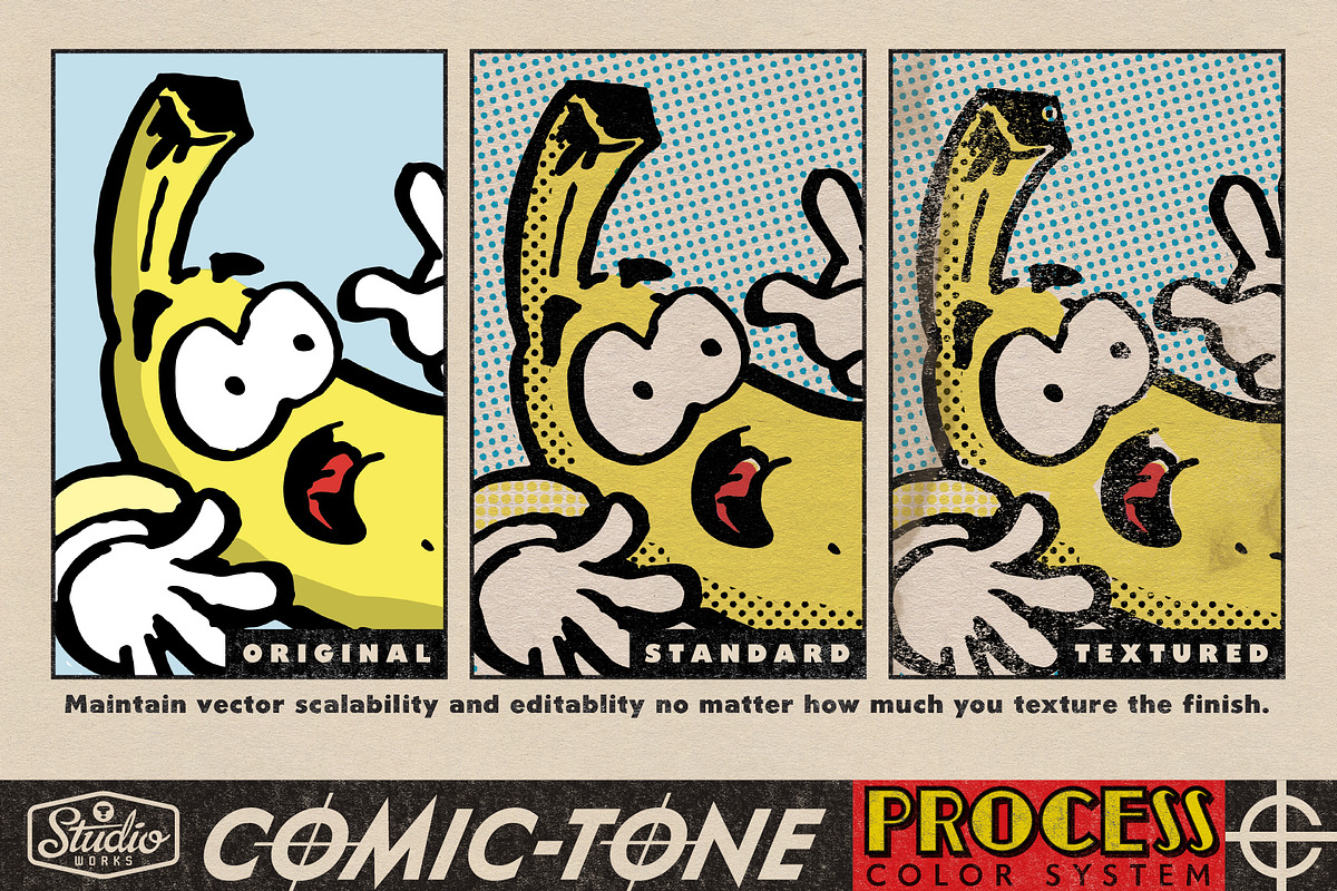 Comic-Tone Process Color System, a Layer Style Add-On by StudioWorks