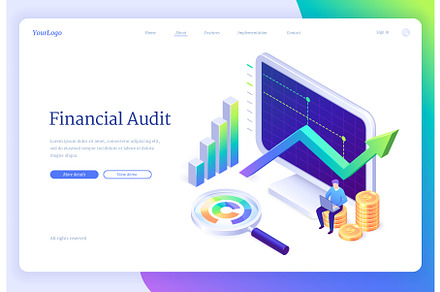 Data analytics, dashboard, a Finance Illustration by ModVector