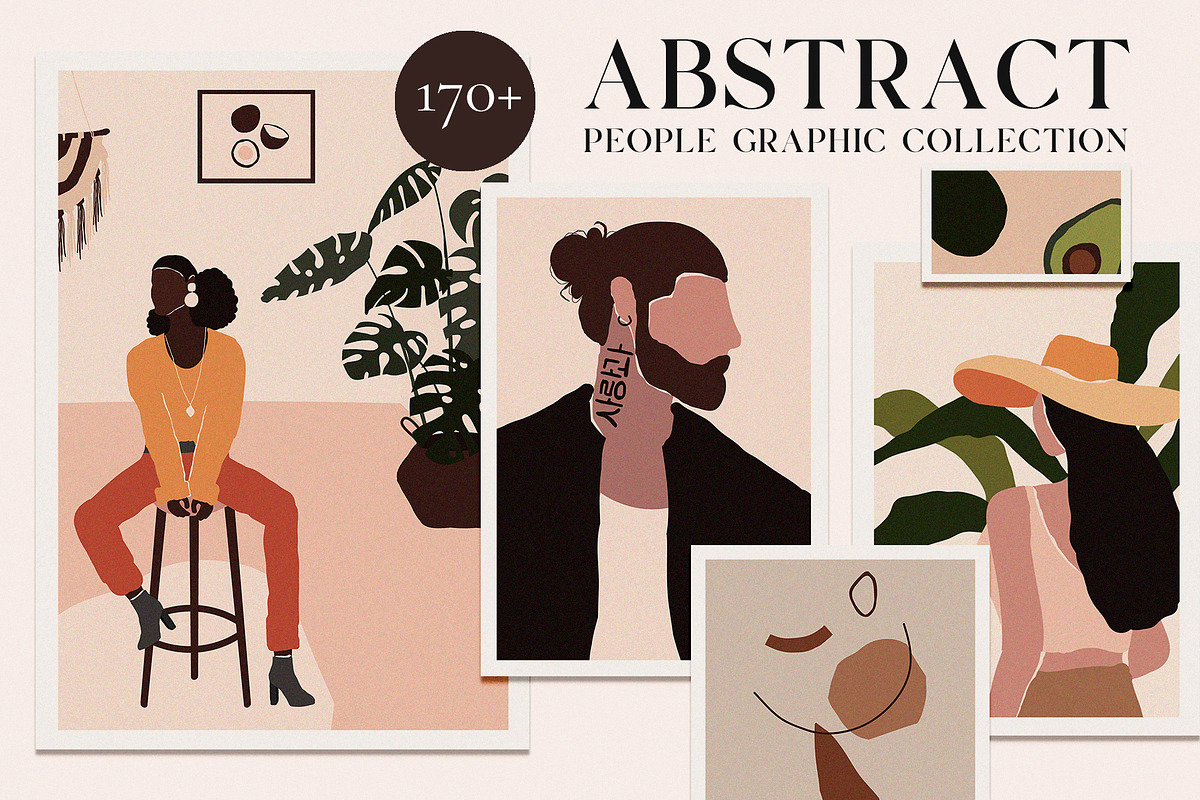Abstract People prints modern art, a Person Illustration by Madiwaso
