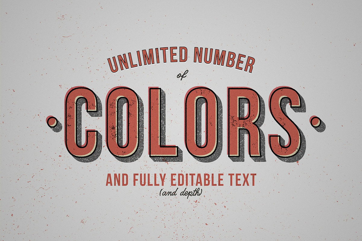 Offset Text Effect Mockup, a Templates & Theme by Medialoot