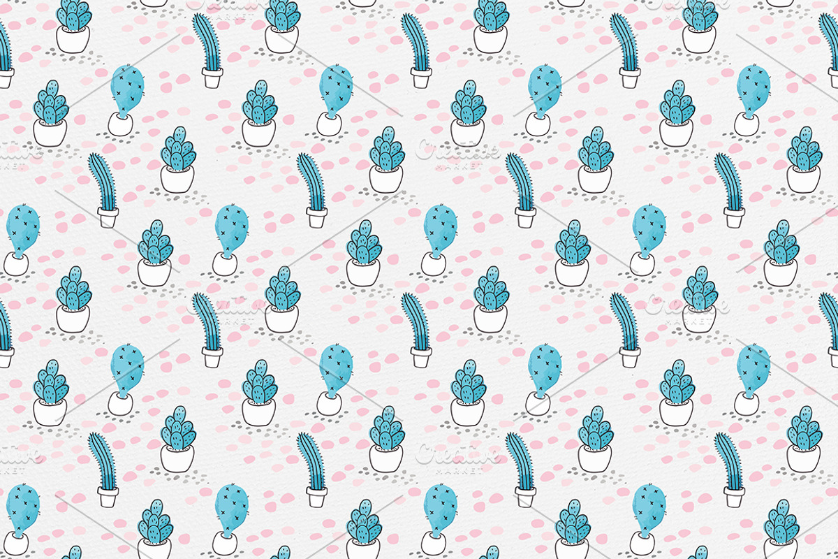 6 Succulent Patterns, a Pattern Graphic by Petite Salade