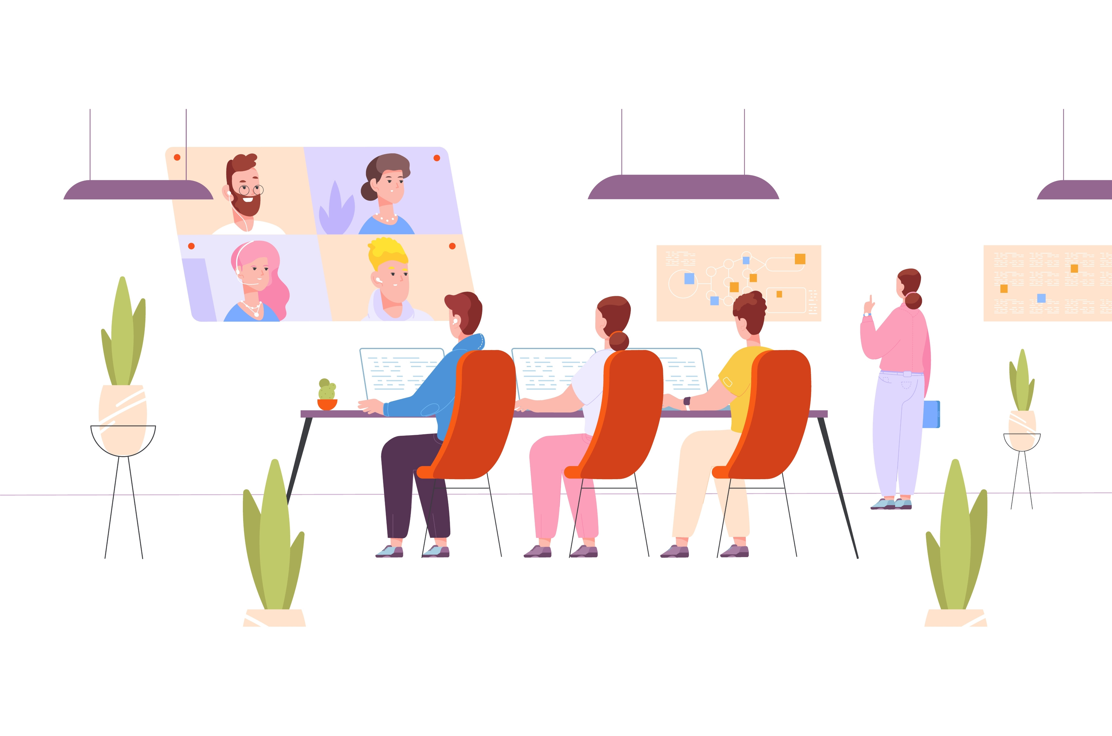 Office online gathering. Corporate, a Graphic by Stock-Smart-Start