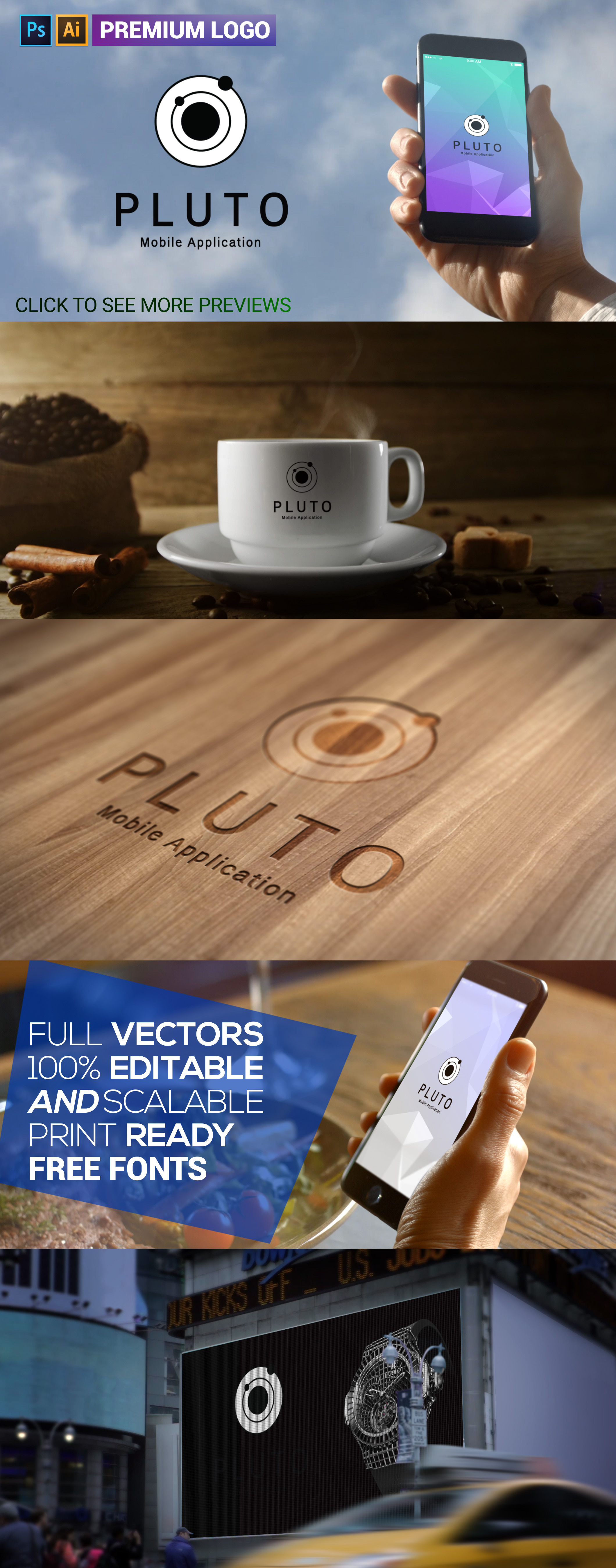 Mobile Application Logos, a Branding & Logo Template by Graphicspixel