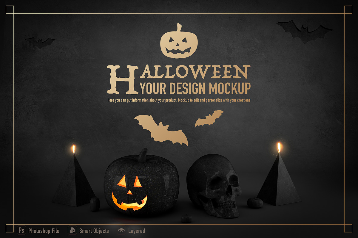 Halloween still life mockup, a Product Mockup by OSORIOartist ...