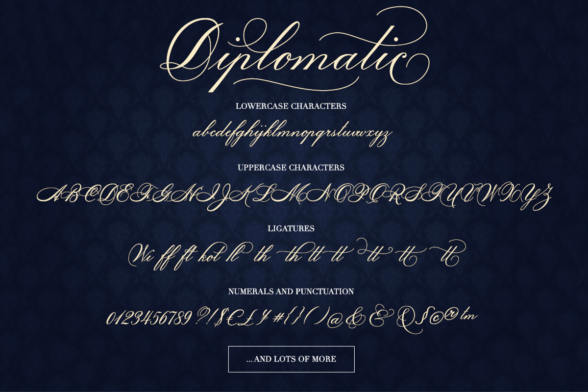 Diplomatic Font, a Script Font by Ivan Rosenberg