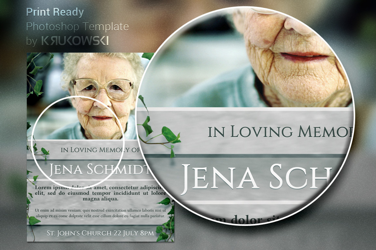 Simple Funeral Flyer, a Flyer Template by Krukowski Graphics | Creative ...