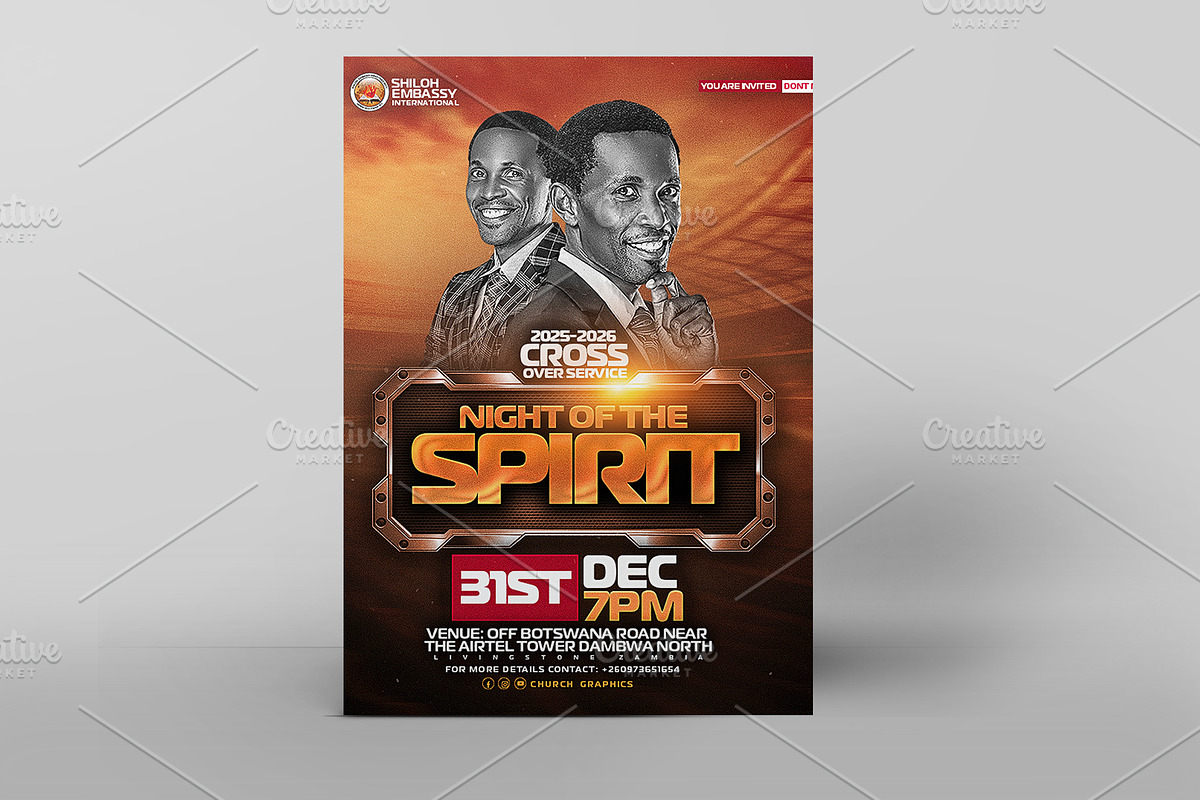 Cross over poster template