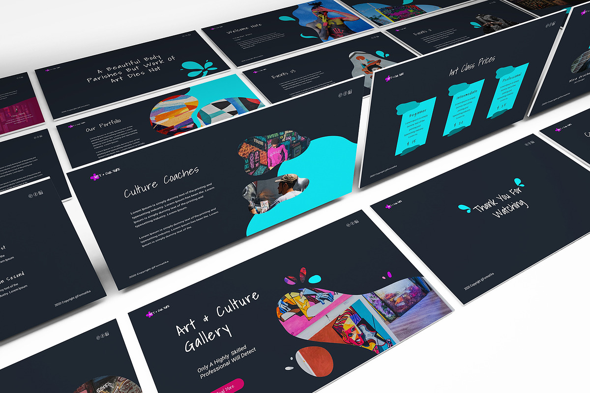 Art Gallery Powerpoint Template, a Presentation Template by Formatika ...