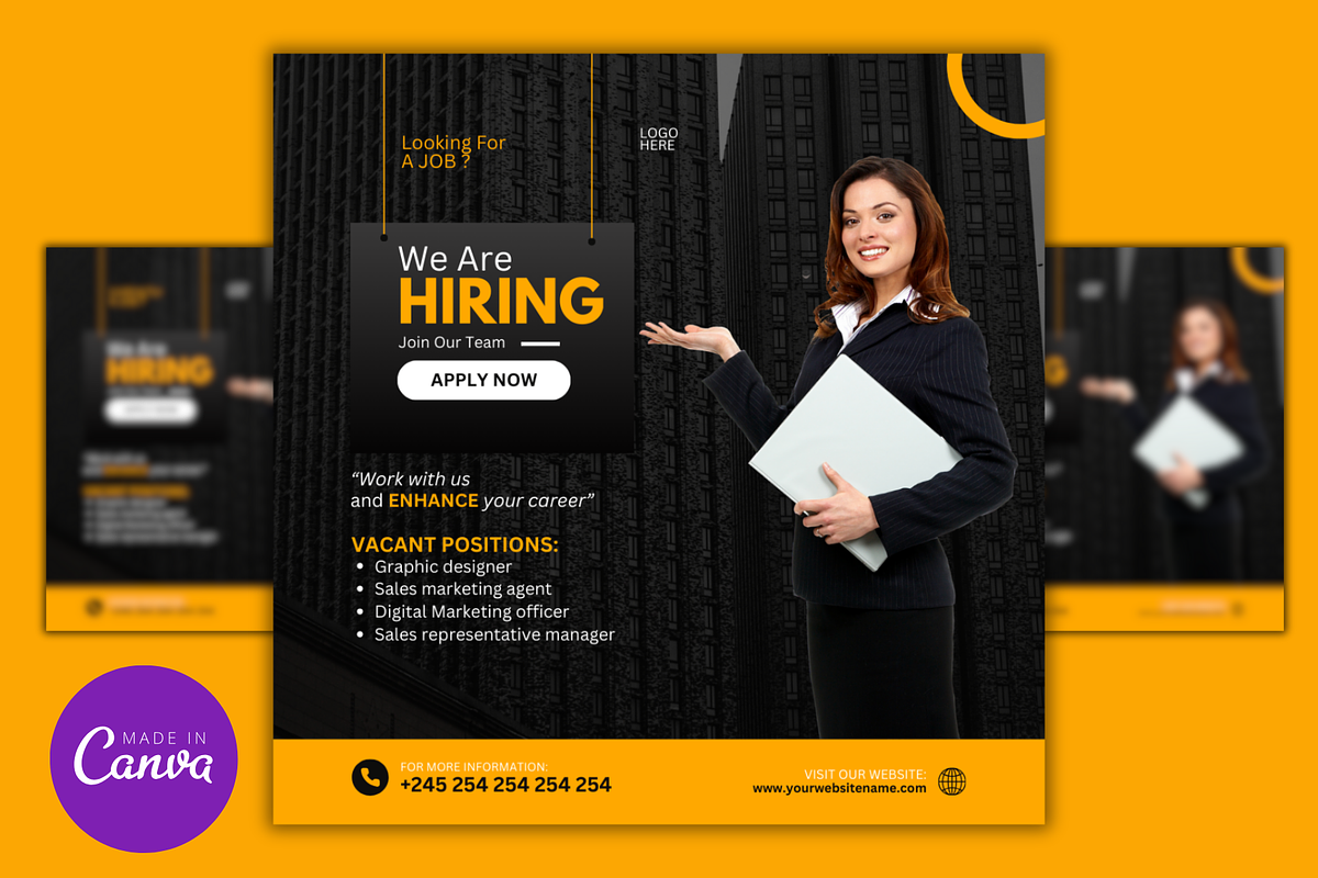 Hiring Canva Design Template