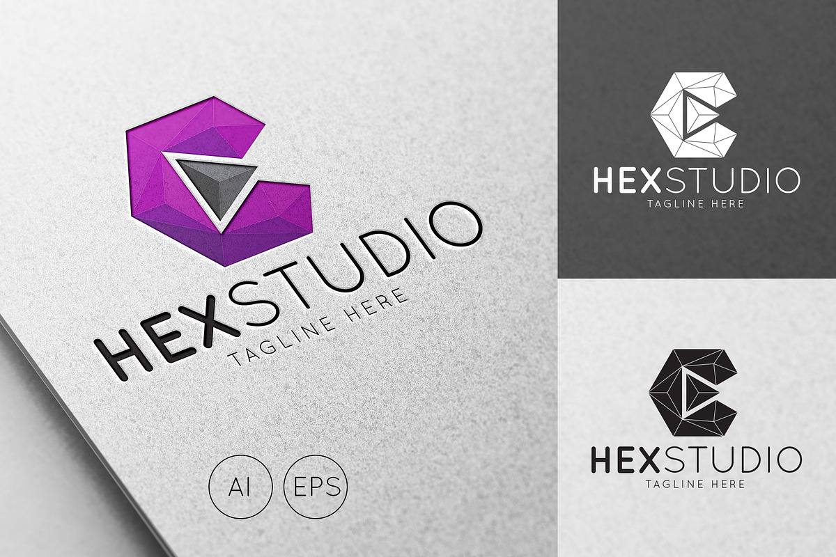 Hex studio logo - Studio logo, a Branding & Logo Template by Rasilvis_Studio
