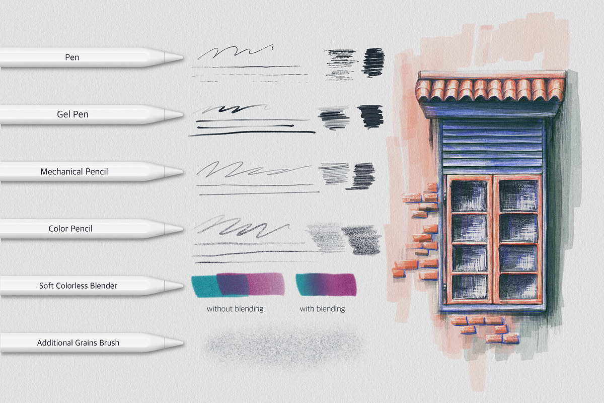 Amazing Markers for Procreate, a Brush Add-On by OlgaRom | Creative Market