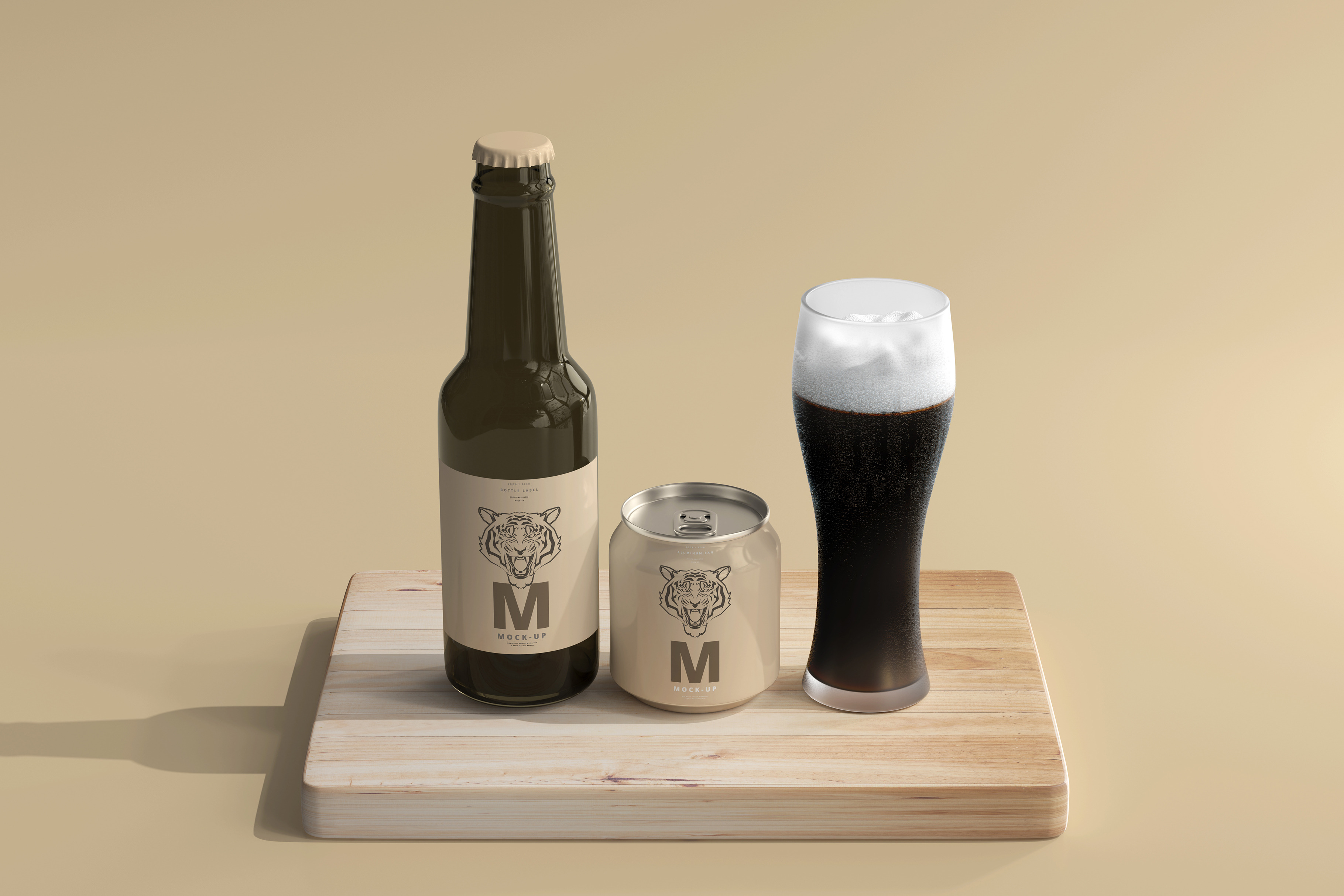 250ml Stubby Can Mockup, a Packaging Mockup by pmvch
