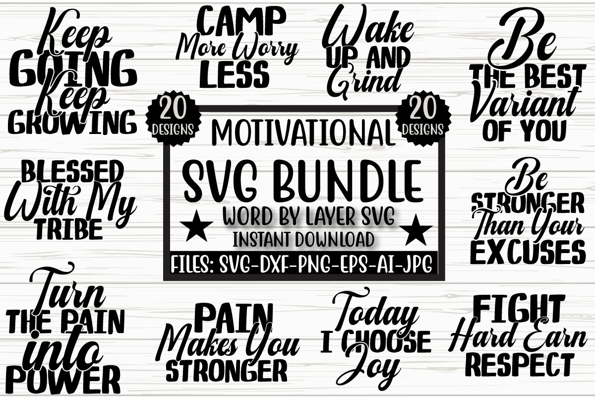Motivational SVG Bundle, an Object Graphic by CraftZone