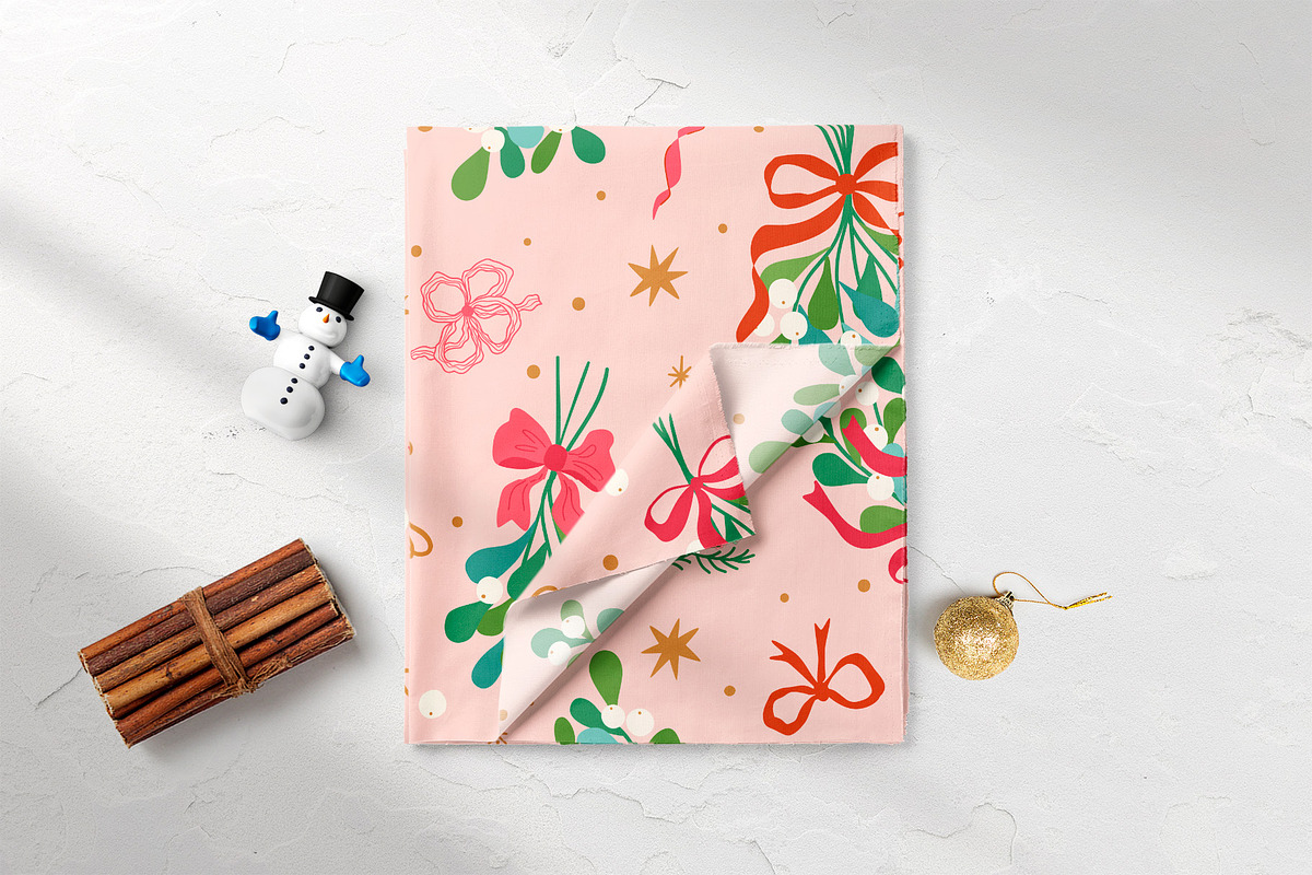 Cute Christmas bows and ribbons patterns