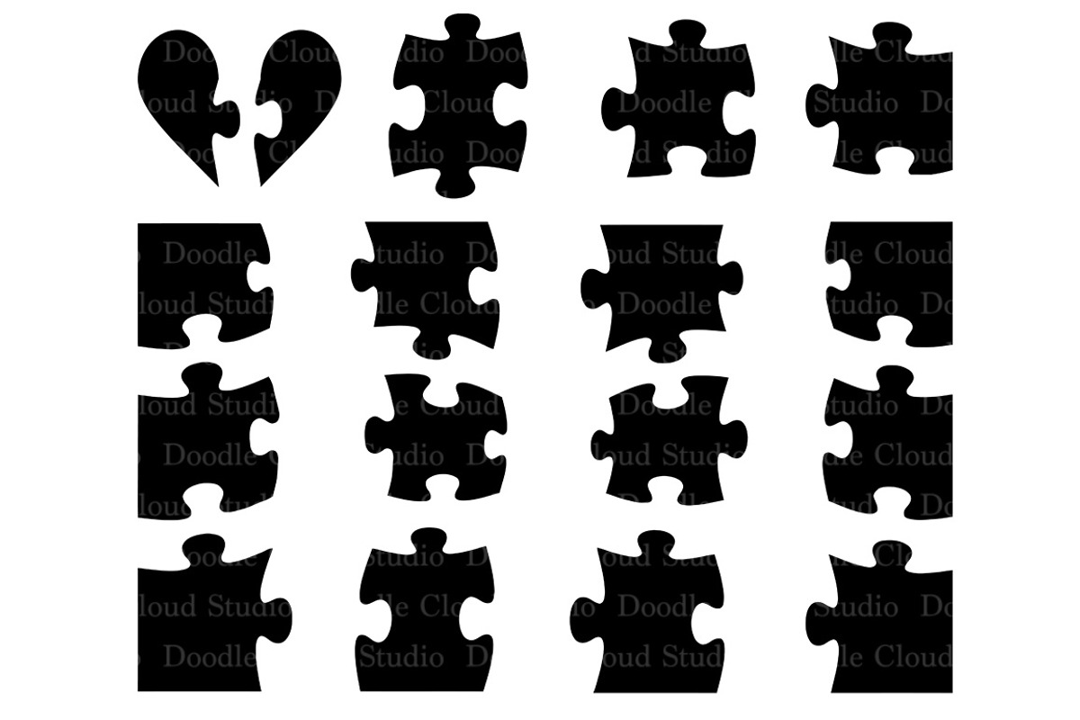 Jigsaw Puzzle SVG, puzzle piece svg, an Illustration by Doodle Cloud Studio