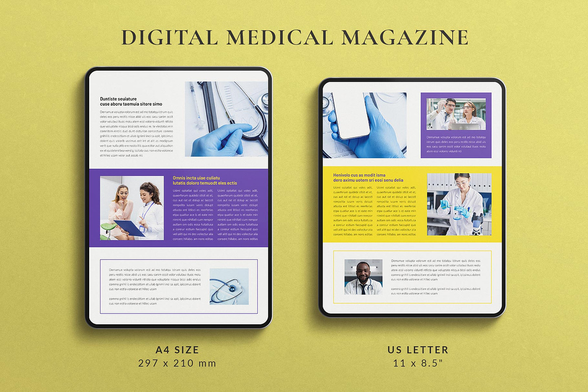 Digital Medical Magazine Template, a Magazine Template by TemplatesForest