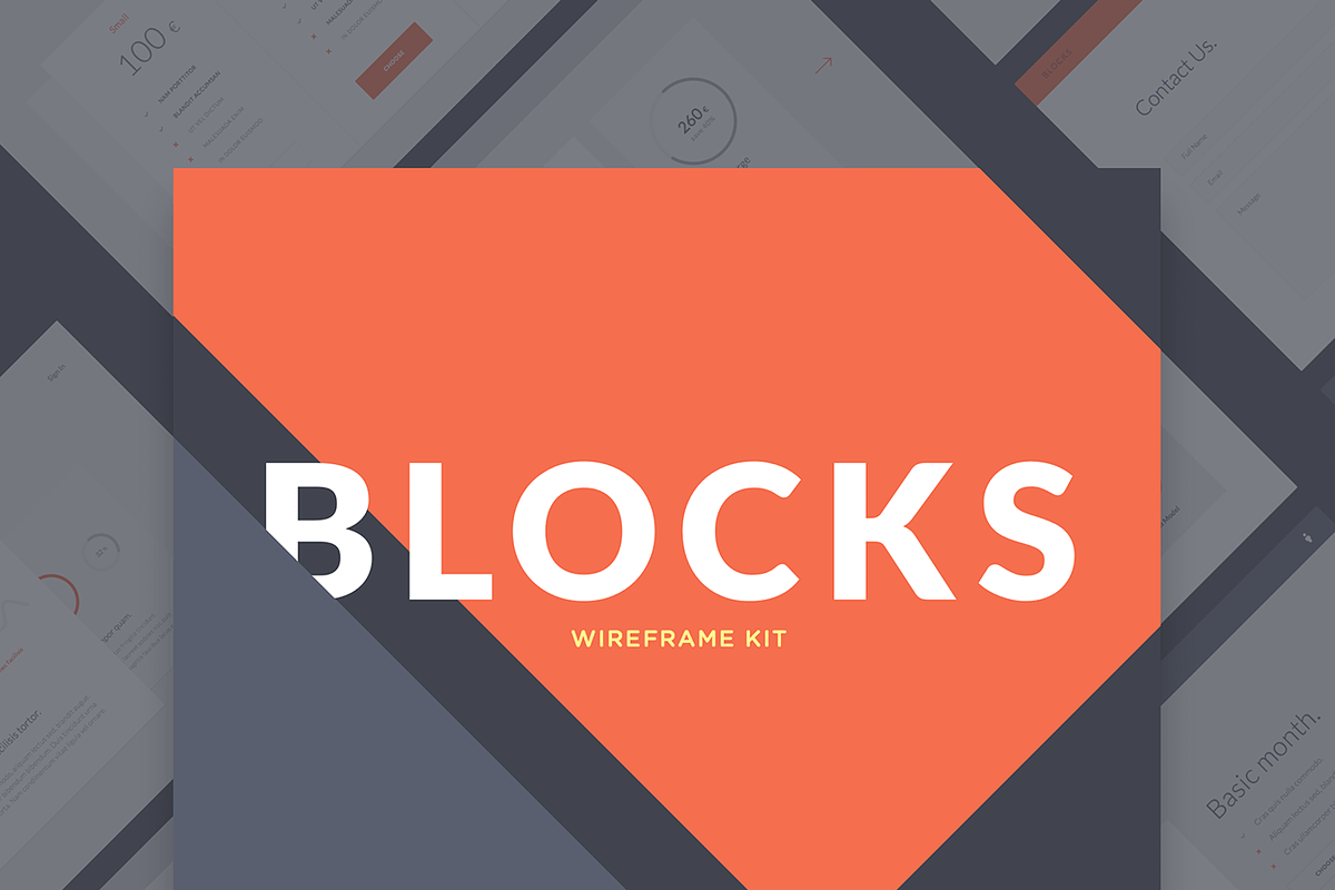 Blocks Wireframe Kit, a Templates & Theme by UI8