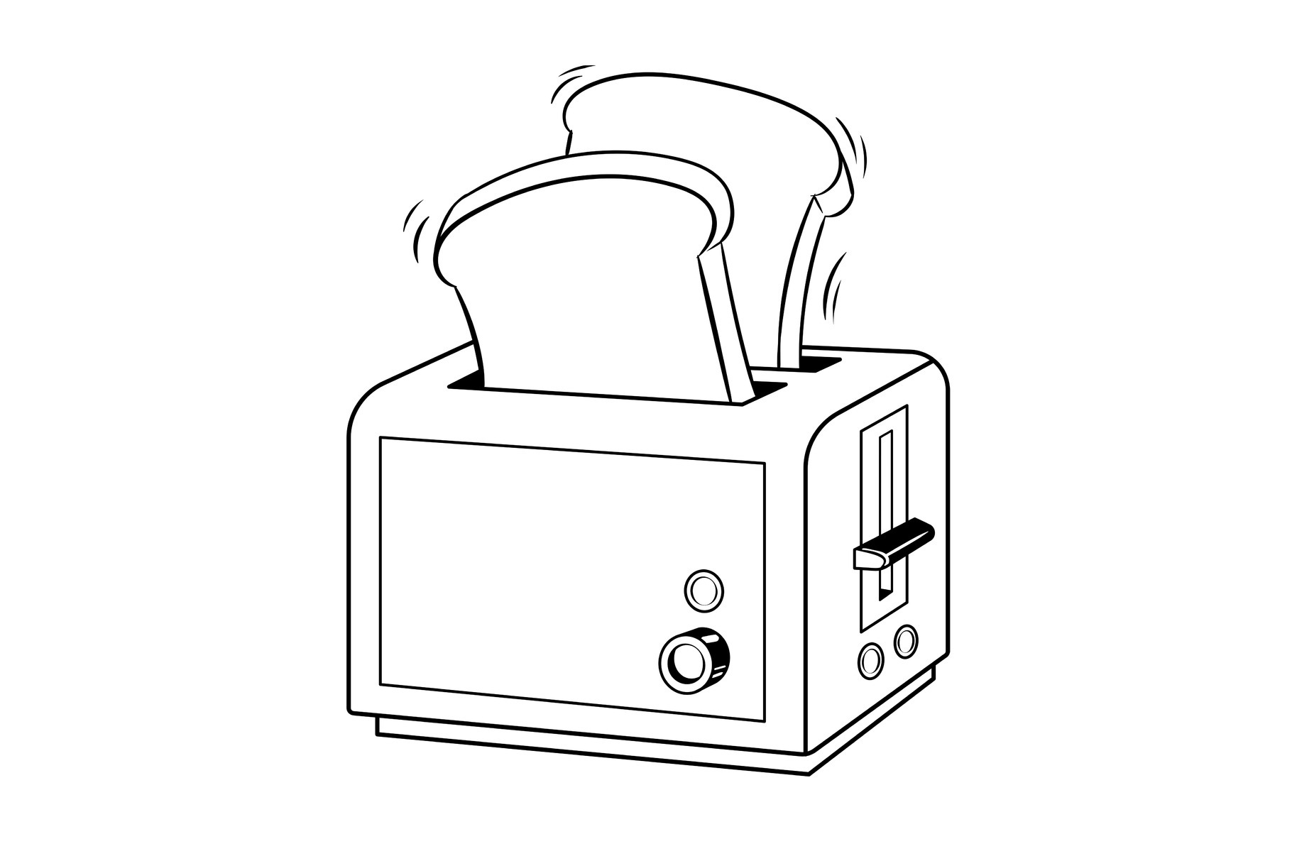 Toaster with toast pop art vector illustration, a Decorative ...