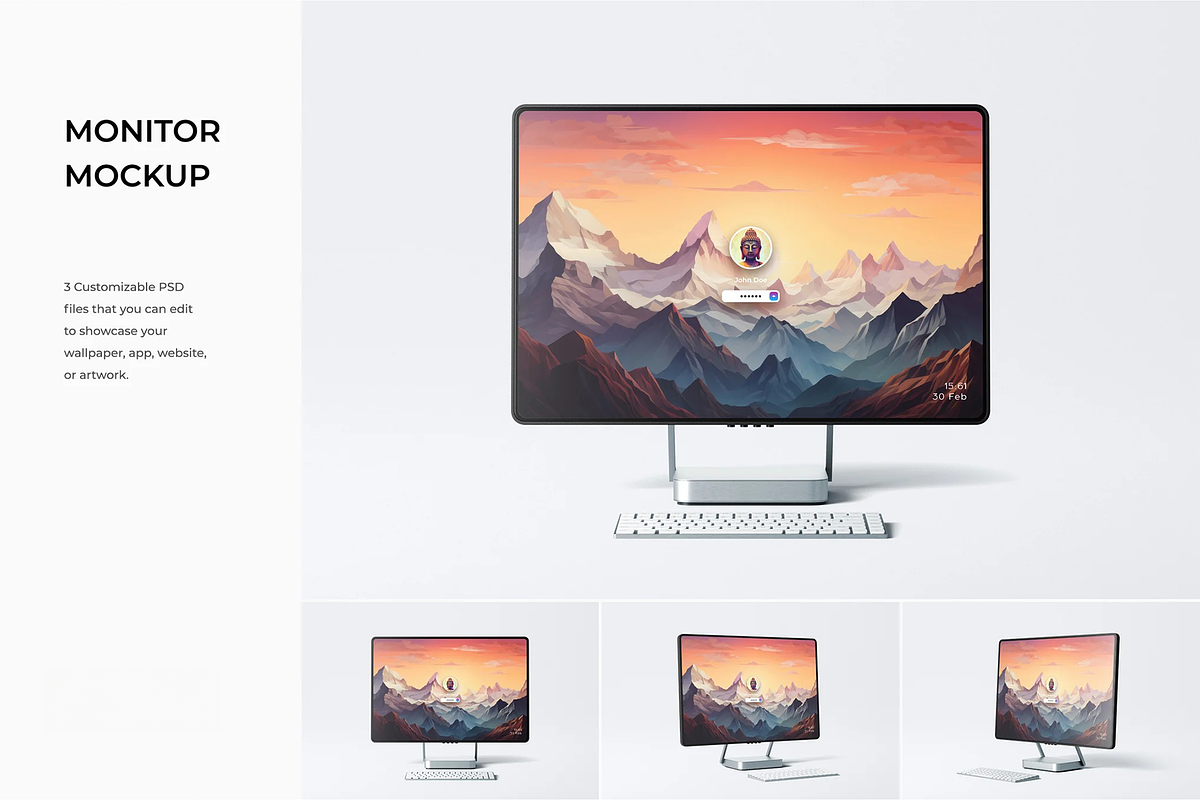 Computer Monitor Mockup