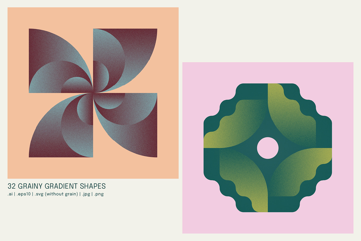 Grainy Gradient Shapes