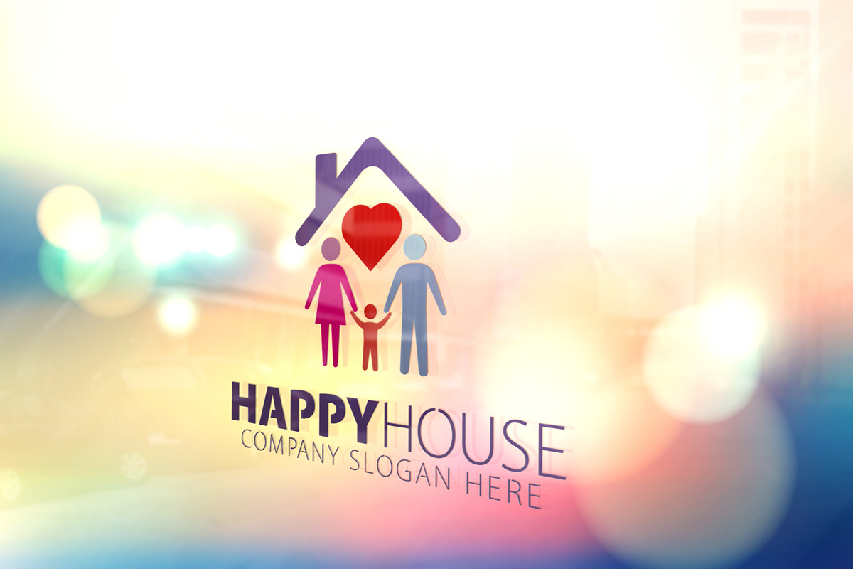 Happy House Logo, a Branding & Logo Template by essegraphic