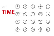40 Time UI icons, an Outline Icon by Palau