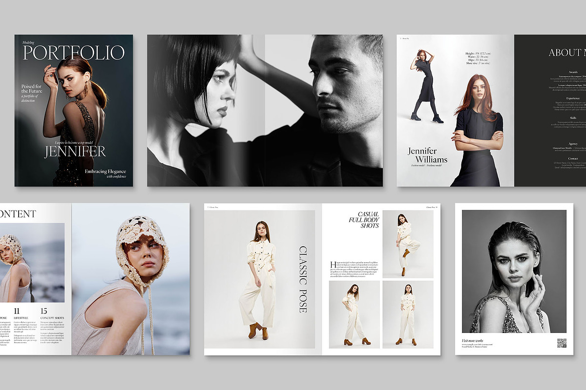 Fashion Model Photography Portfolio, a Magazine Template by BrandPacks