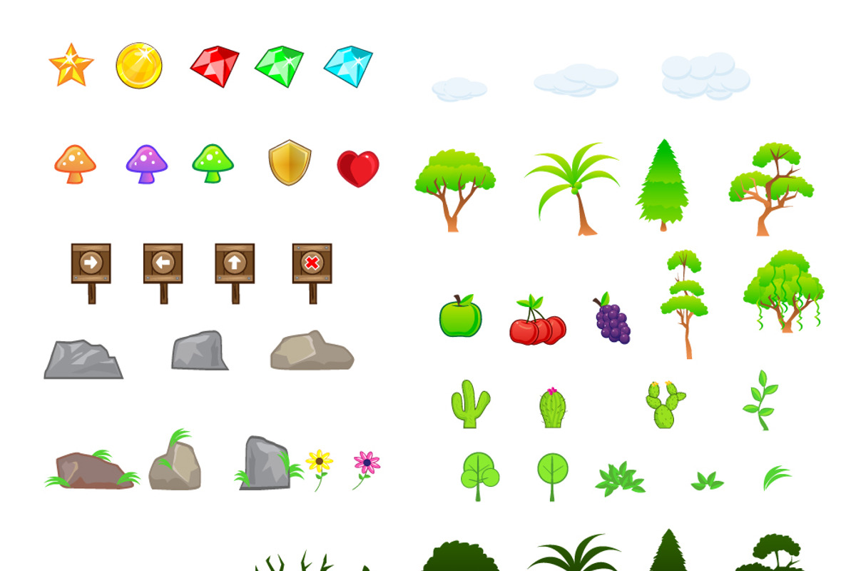 2D Game Obstacles Sprites, an Illustration by DionArtworks